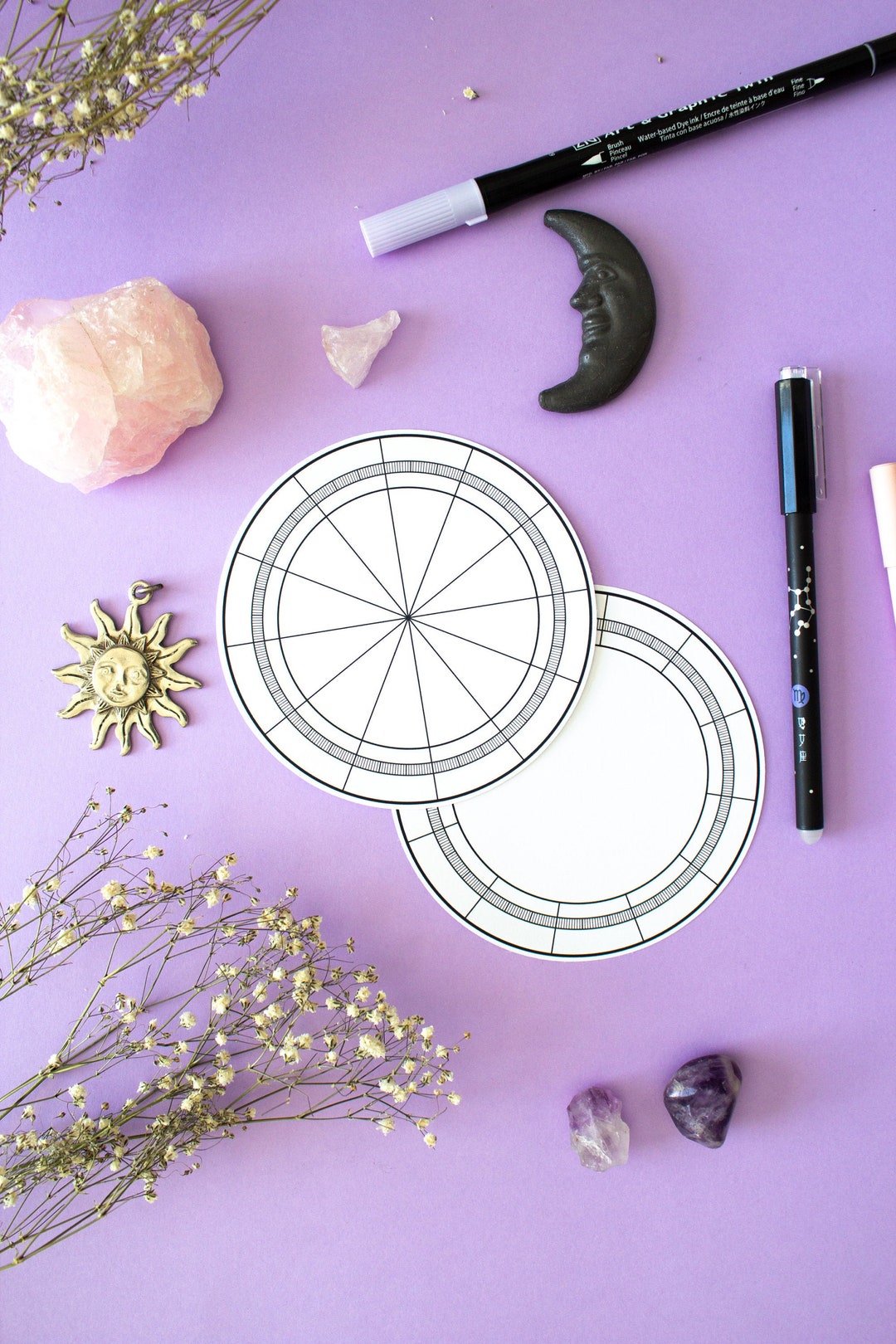 Astrology Birth Chart Sticker, Astrology Stickers Worksheet, Astrology ...