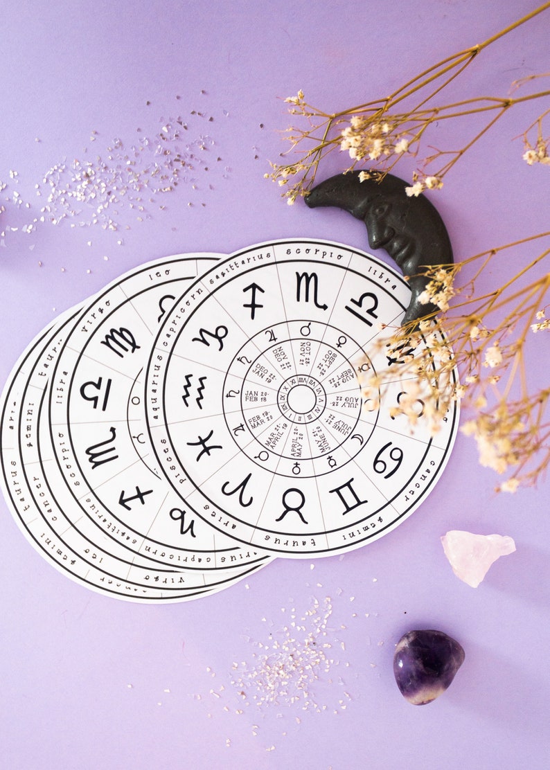 Astrology Wheel Planner Sticker Zodiac Sticker Divination - Etsy Australia
