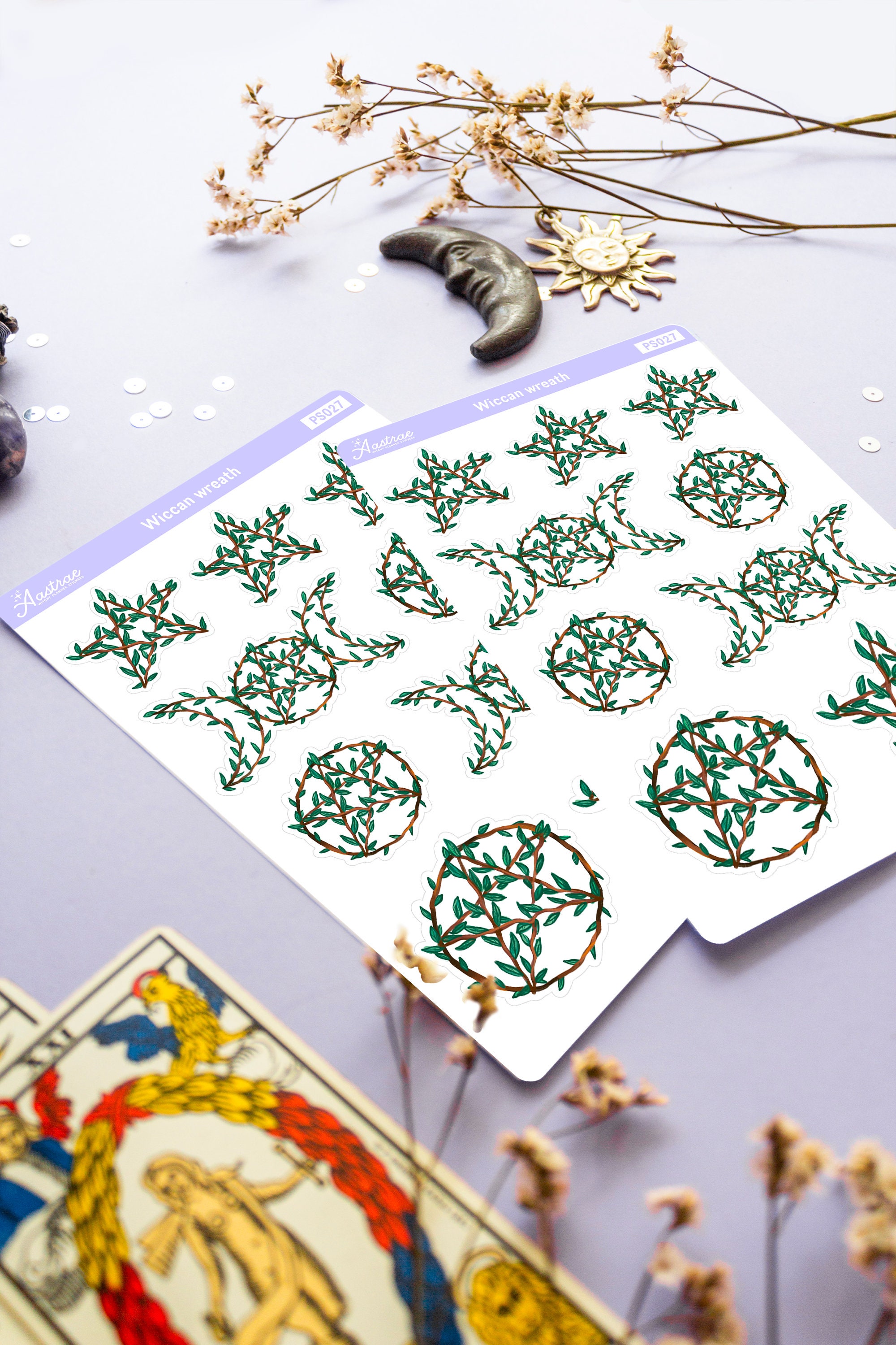 Pentagram Sticker for Planner Pentacle Sticker Pagan Planner - Etsy