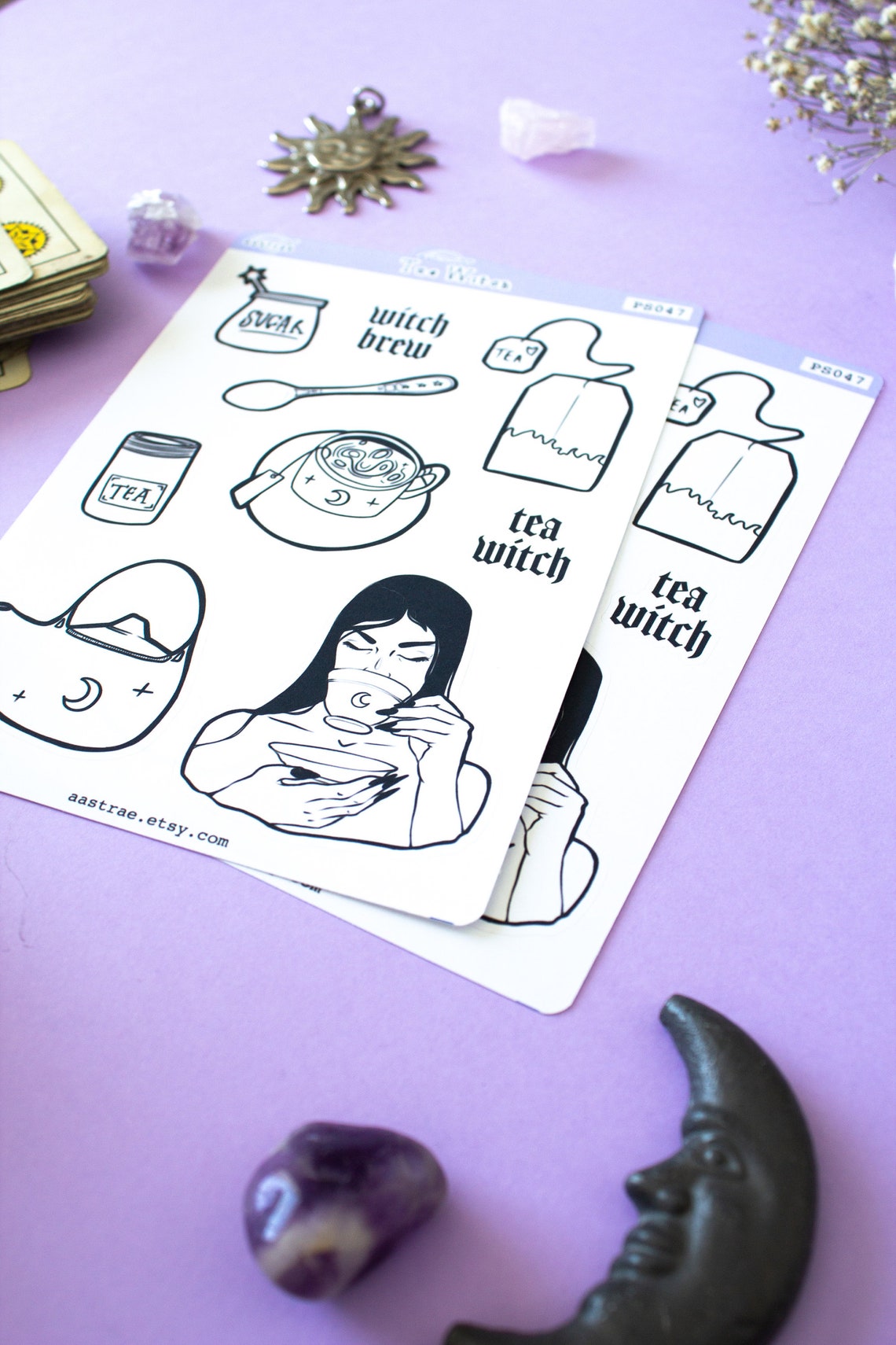 Tea Witch Planner Stickers Witchy Planner Stickers Tea | Etsy