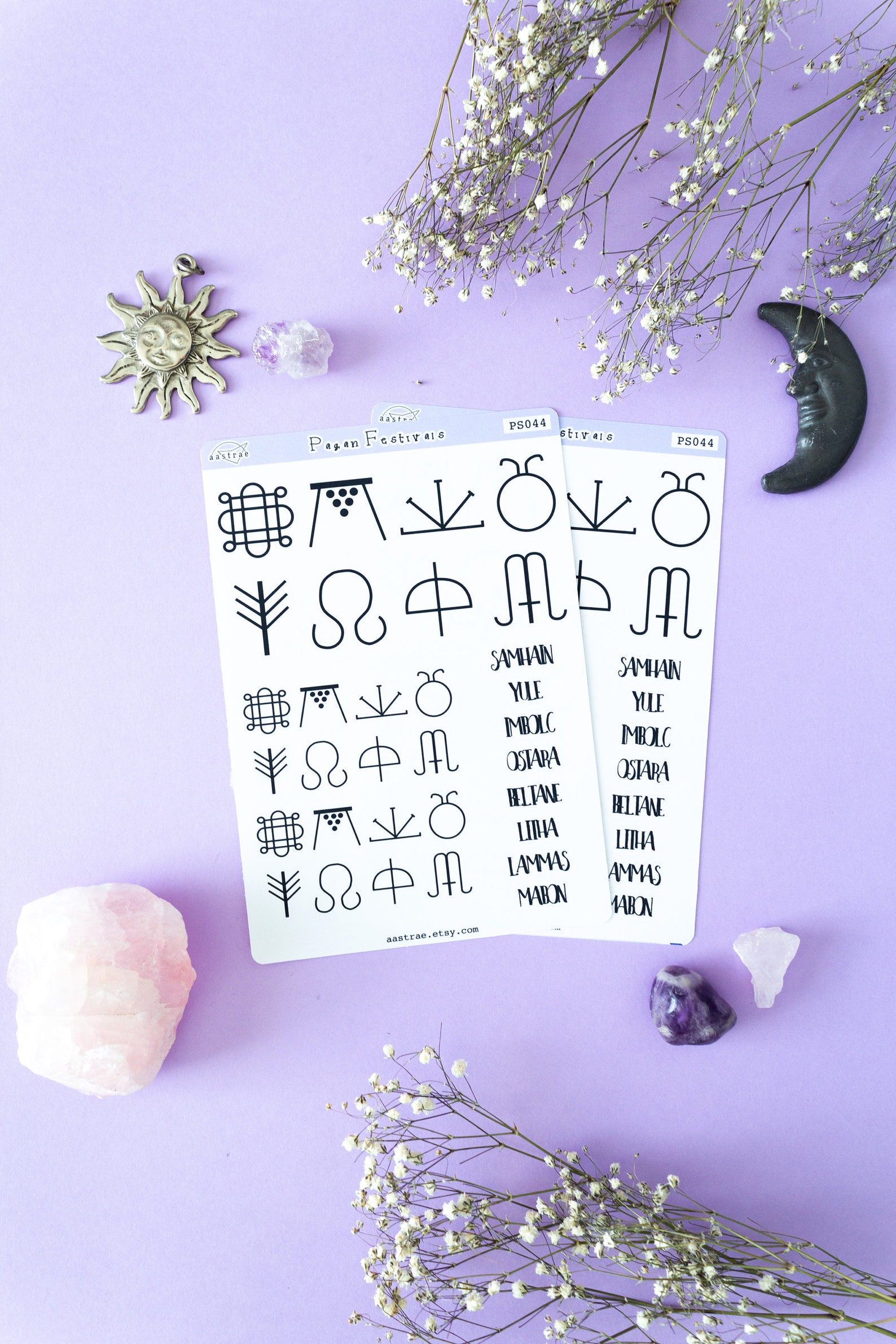 Wicca Planner Stickers Pagan Holiday Stickers Pagan Stickers | Etsy