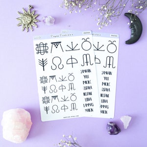 Wicca Planner Stickers, Pagan Holiday Stickers, Pagan Stickers for ...