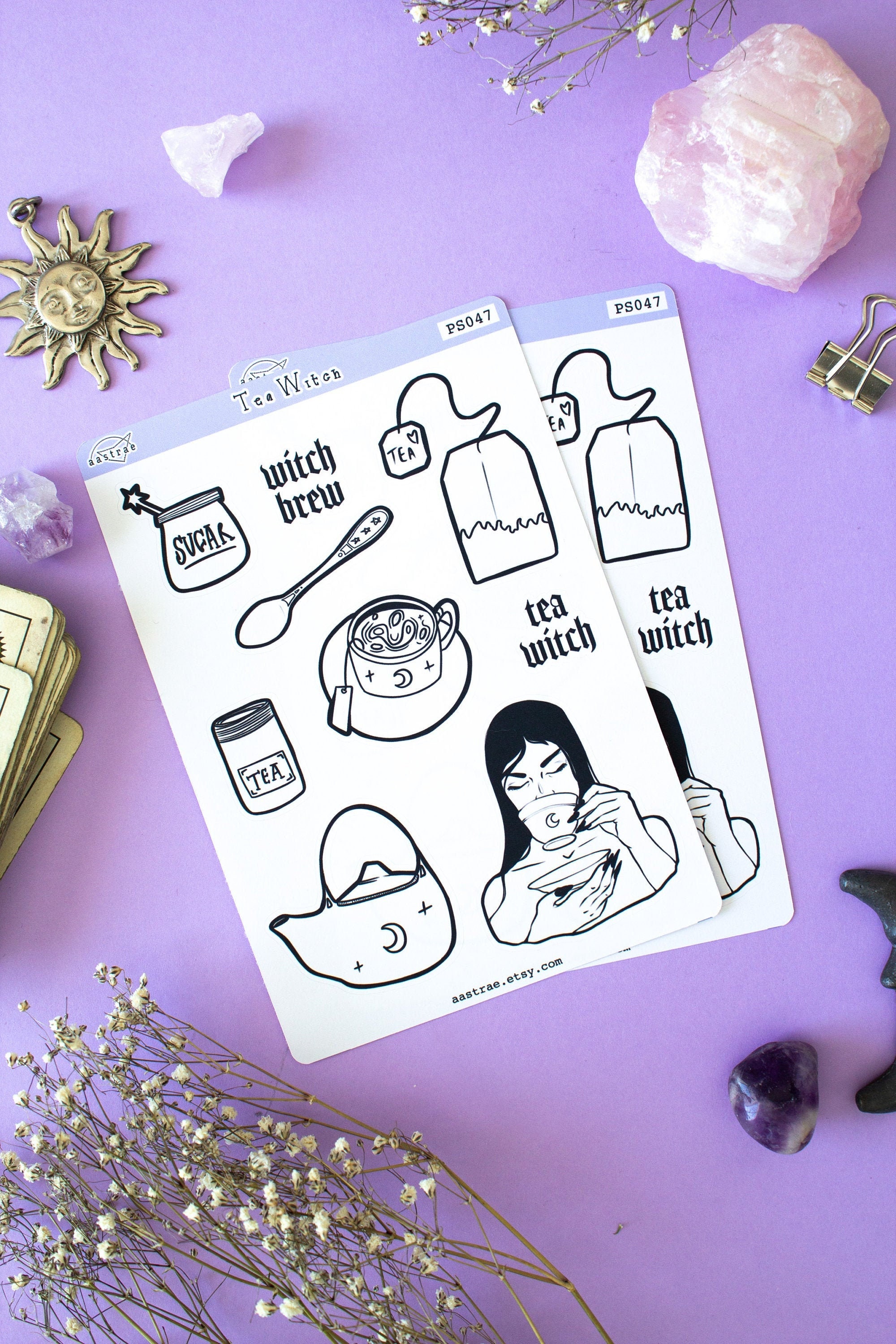 Tea Witch Planner Stickers Witchy Planner Stickers Tea | Etsy