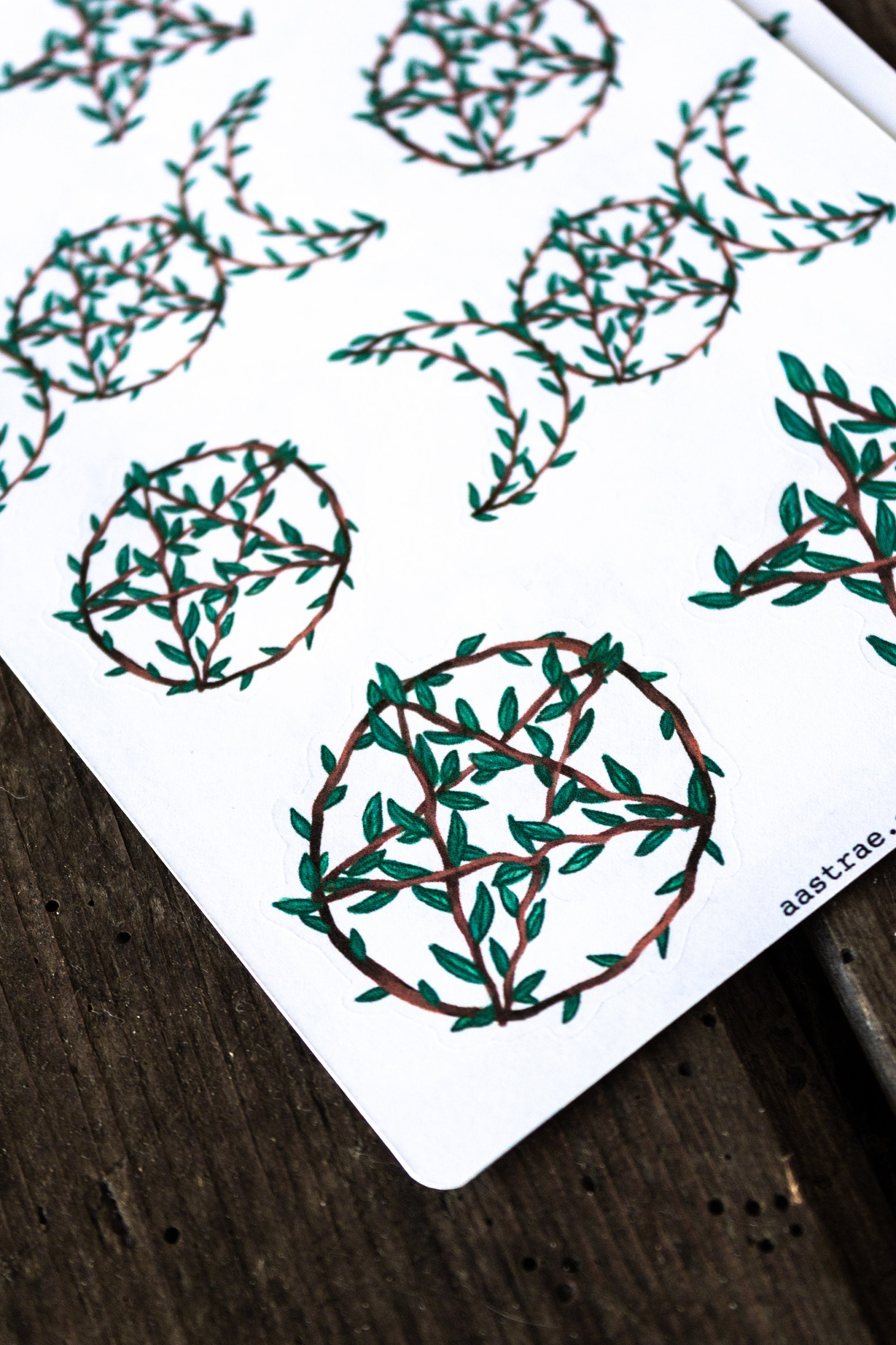 Pentagram Sticker for Planner, Pentacle Sticker, Pagan Planner Stickers ...