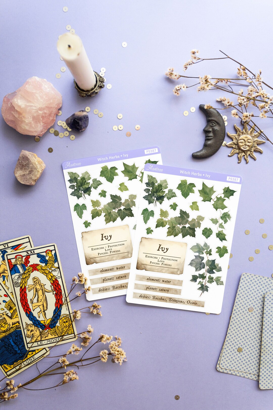 Ivy Plant Magic Planner Stickers, Ivy Leaf Herborium Herbalism Stickers ...