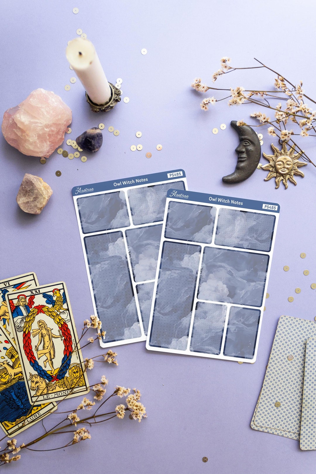 Journaling Boxes Stickers, Planner Stickers Boxes, Silver Blue Planner ...