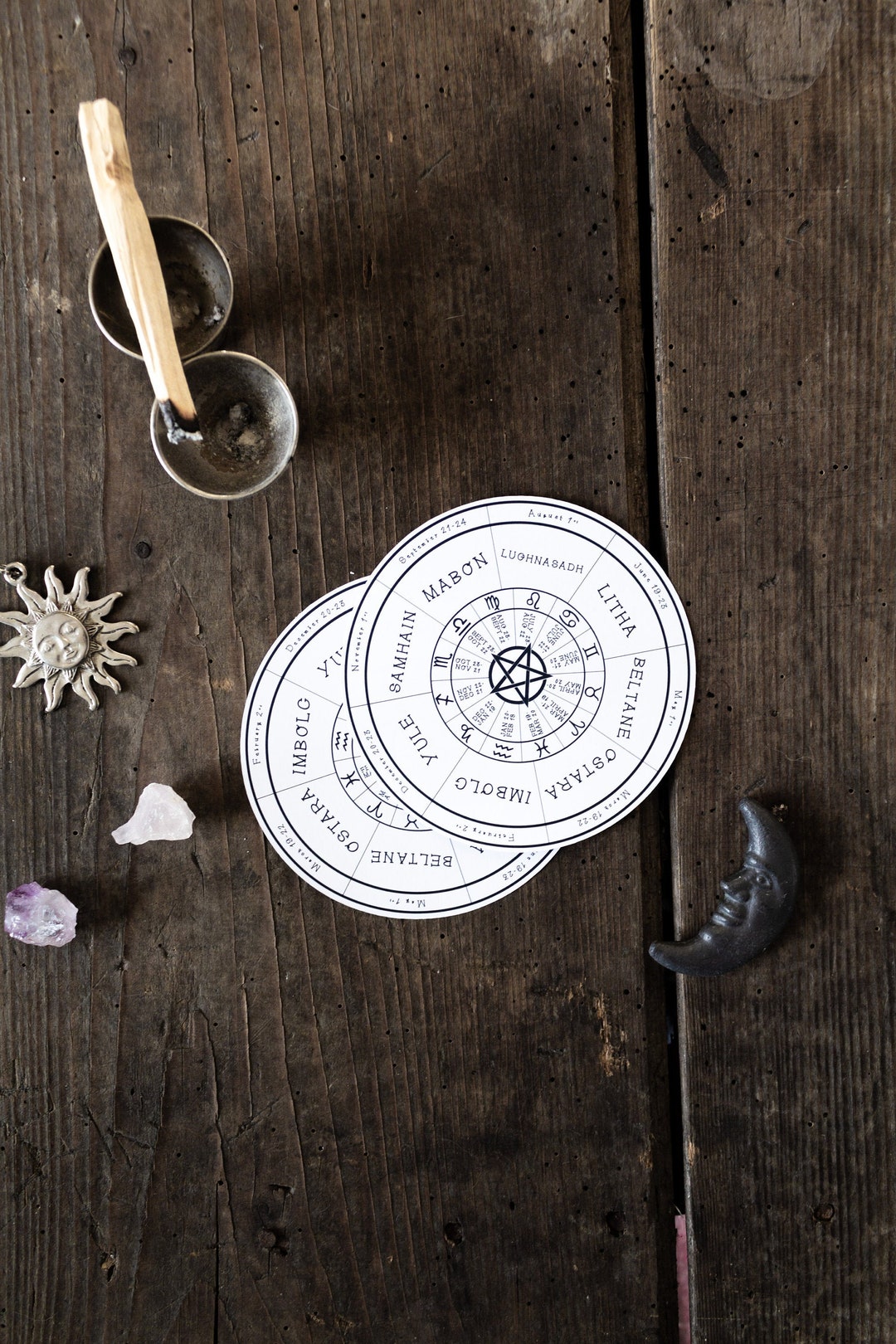 Wiccan Wheel of the Year Sticker, Wicca Pagan Planner Sticker, Wiccan ...