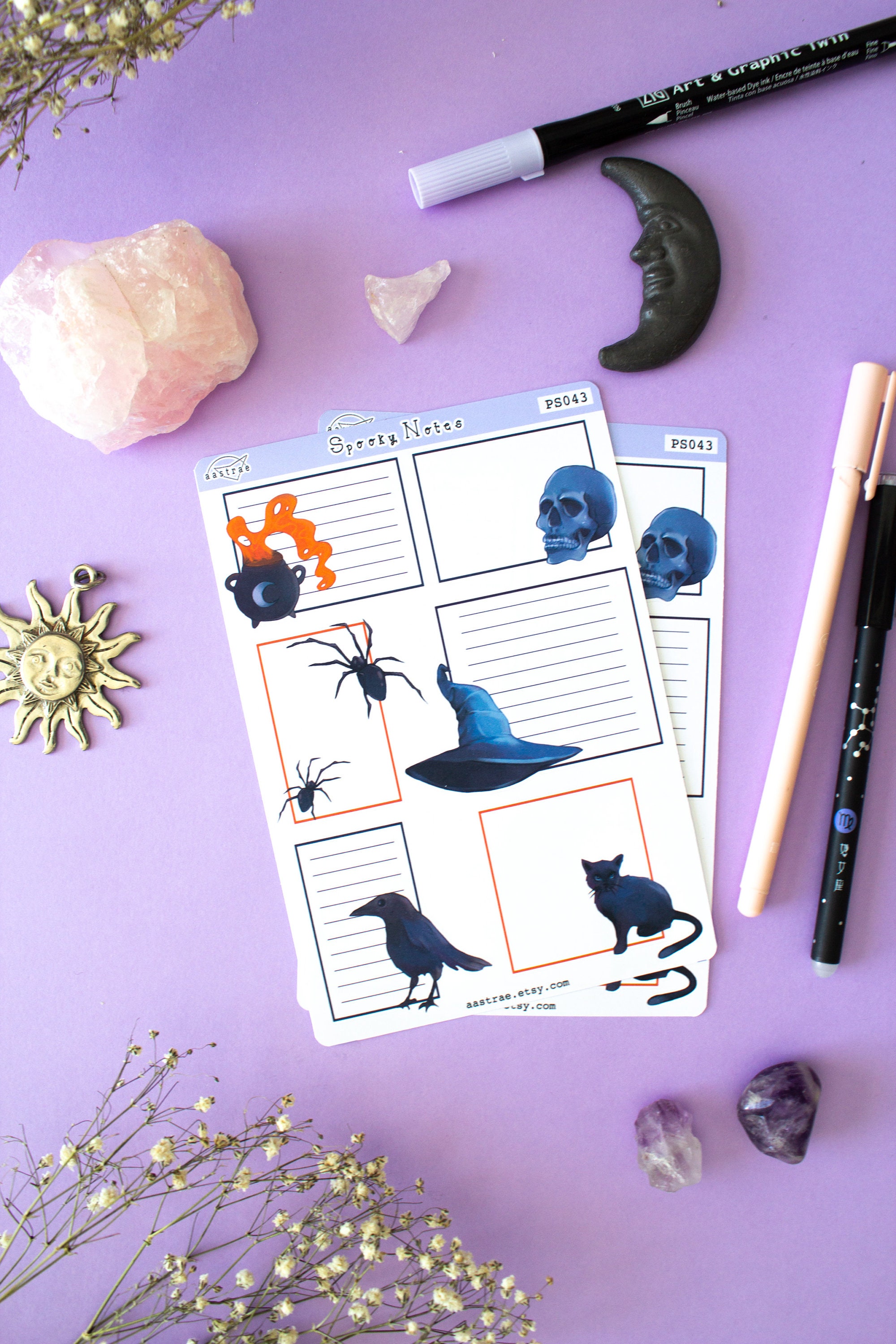 Witchy Sticker Sheet Planner Box Stickers Witch Planner | Etsy