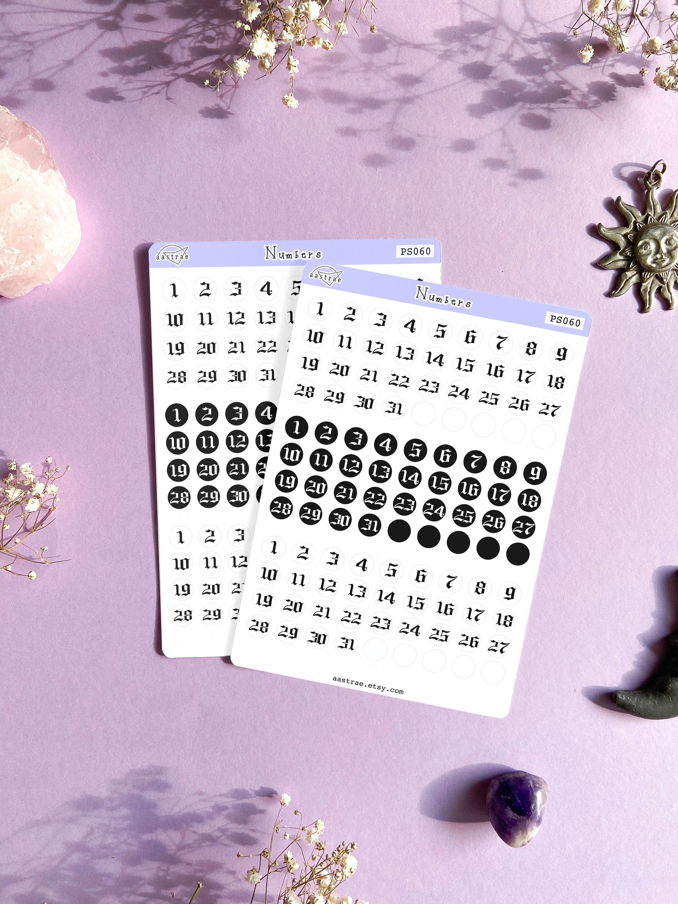 Number Stickers for Planner Numbers Planner Stickers | Etsy