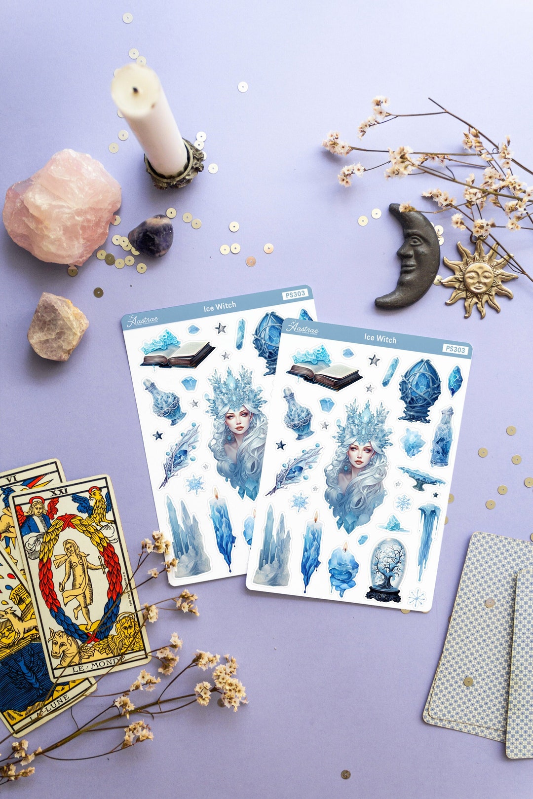 Ice Witch Stickers for Planner, Winter Planner Stickers, Cold Snow ...