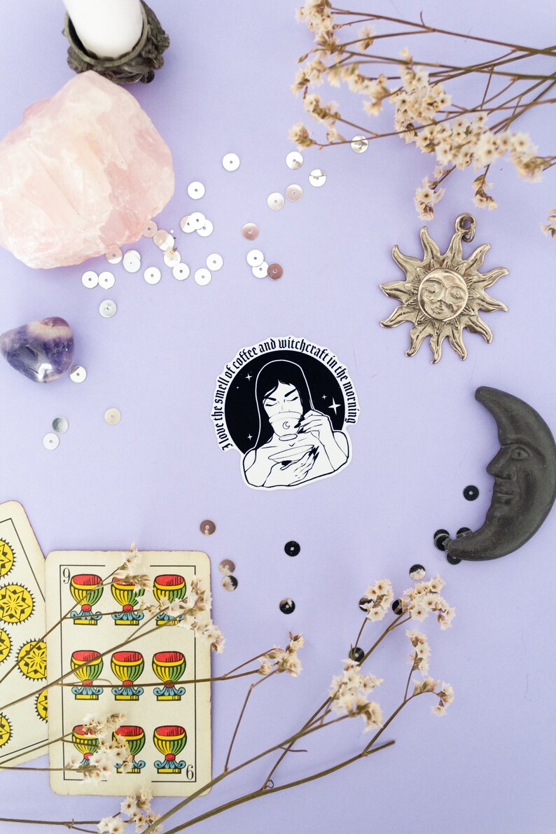 Coffee Witch Stickers Witch Aesthetic Stickers Witchy - Etsy