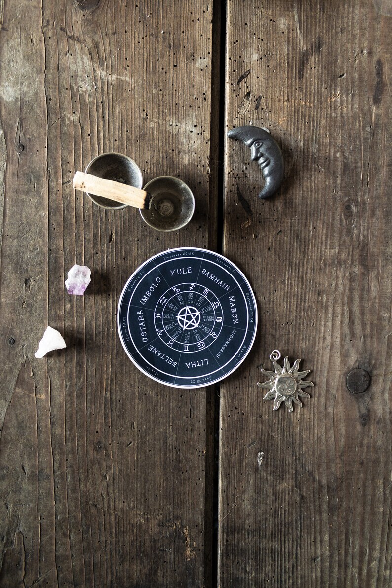 Wiccan Wheel of the Year Sticker, Wicca Pagan Planner Sticker, Wiccan ...