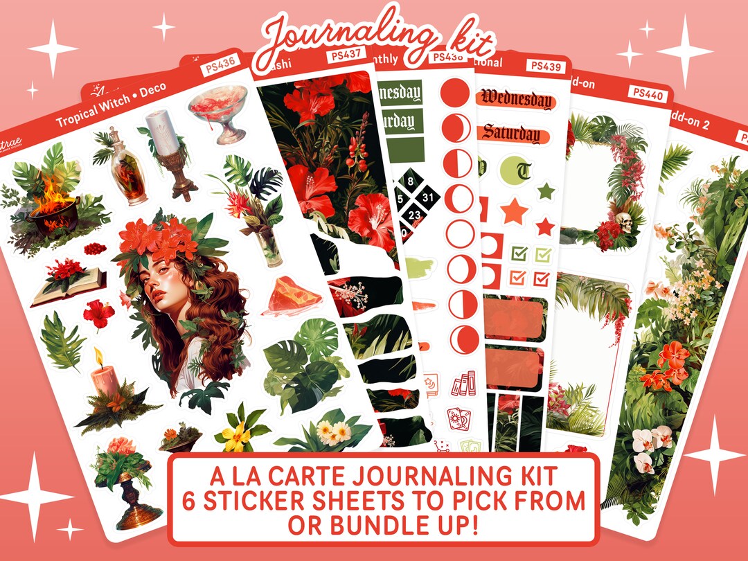 Tropical Witch Planner Sticker Kit, Bullet Journaling Sticker Set ...