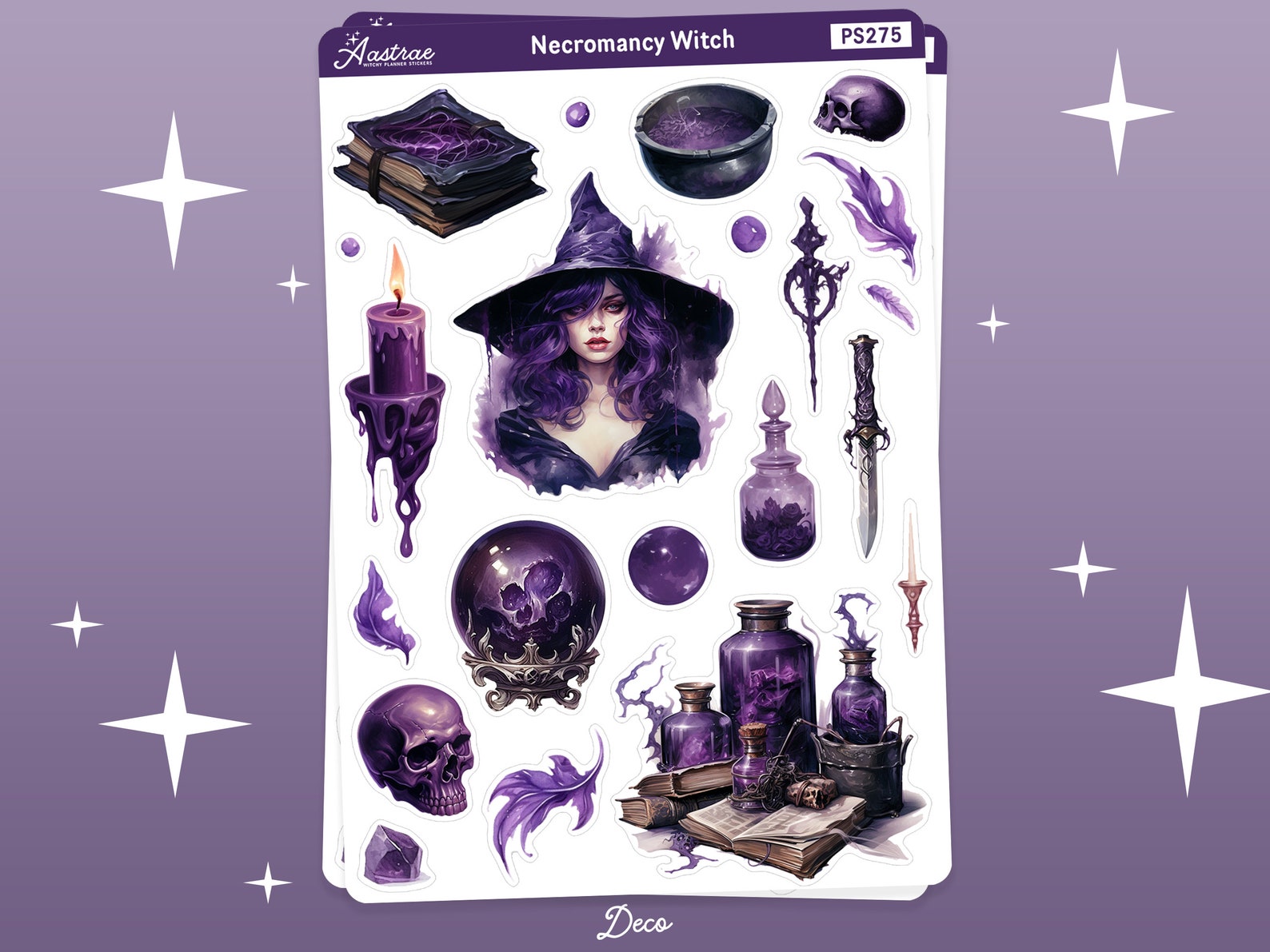 Necromancy Witch Journaling Kit • Occult Stickers, Witchy Planner ...