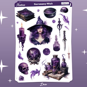 Necromancy Witch Journaling Kit • Occult Stickers, Witchy Planner ...
