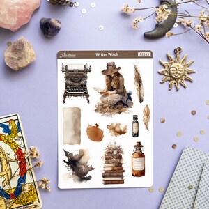 Writer Aesthetic Planner Stickers, Academia Stickers, Witchy Book ...