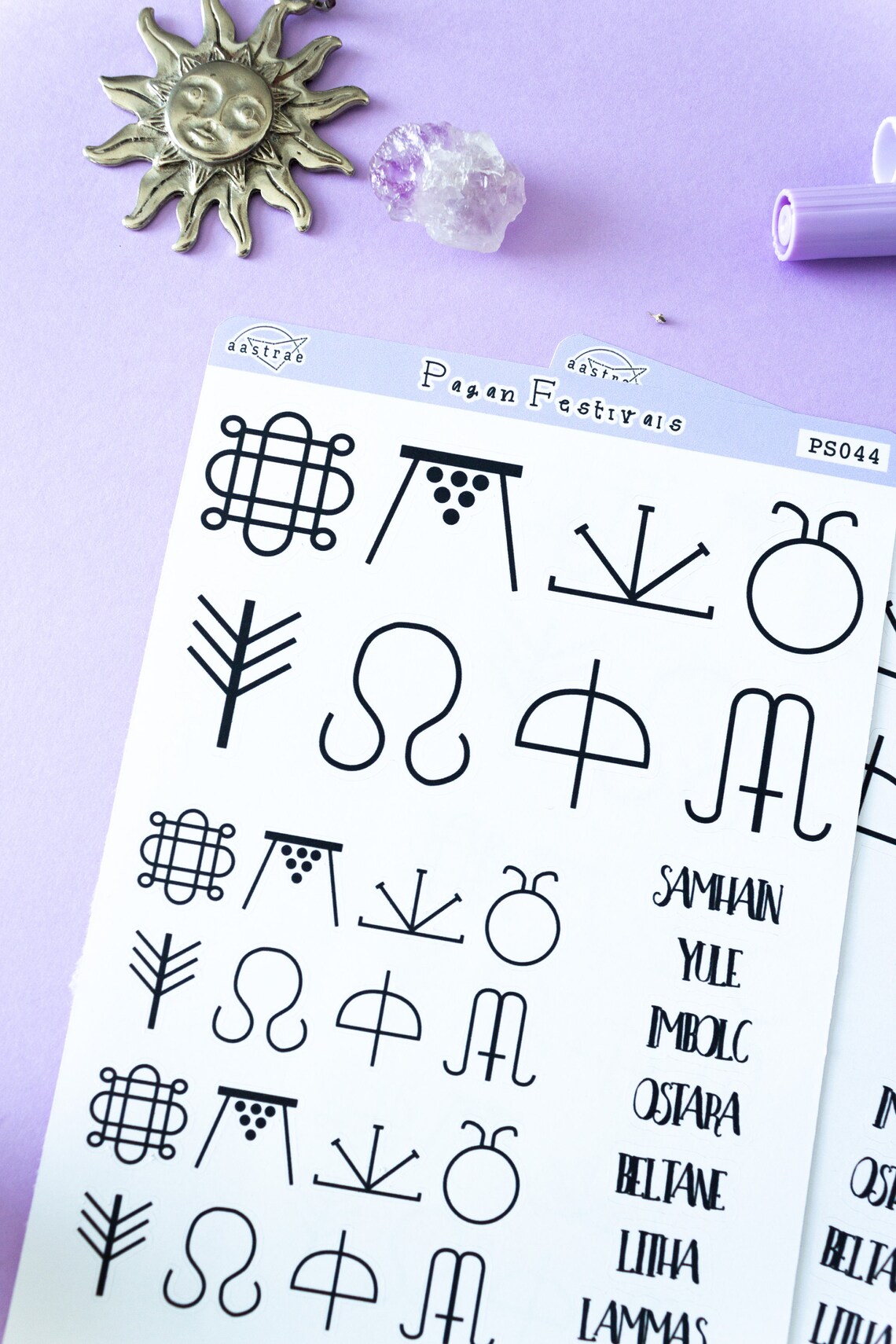 Wicca Planner Stickers, Pagan Holiday Stickers, Pagan Stickers for ...