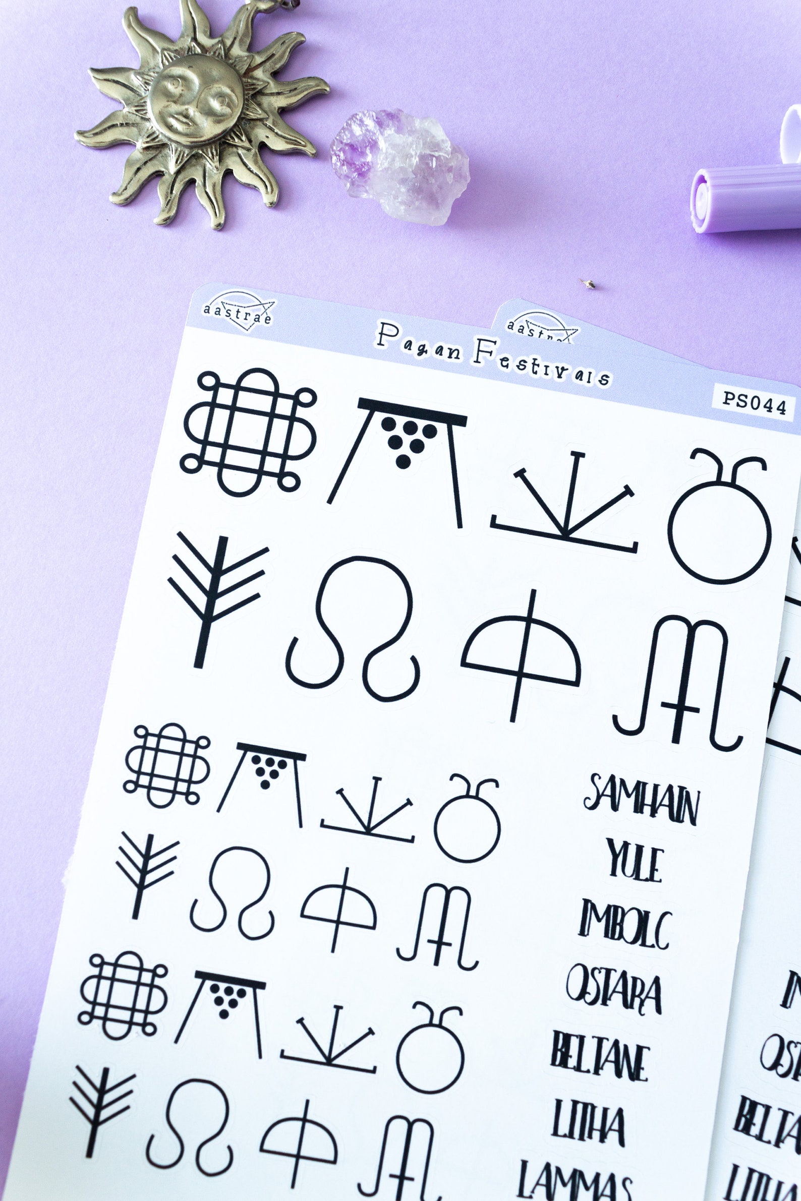 Wicca Planner Stickers Pagan Holiday Stickers Pagan Stickers | Etsy