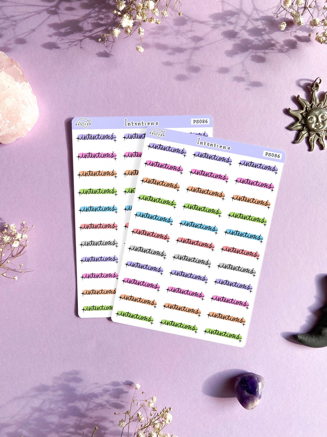 Intentions Stickers, Law of Attraction Journal Stickers, Manifestation ...