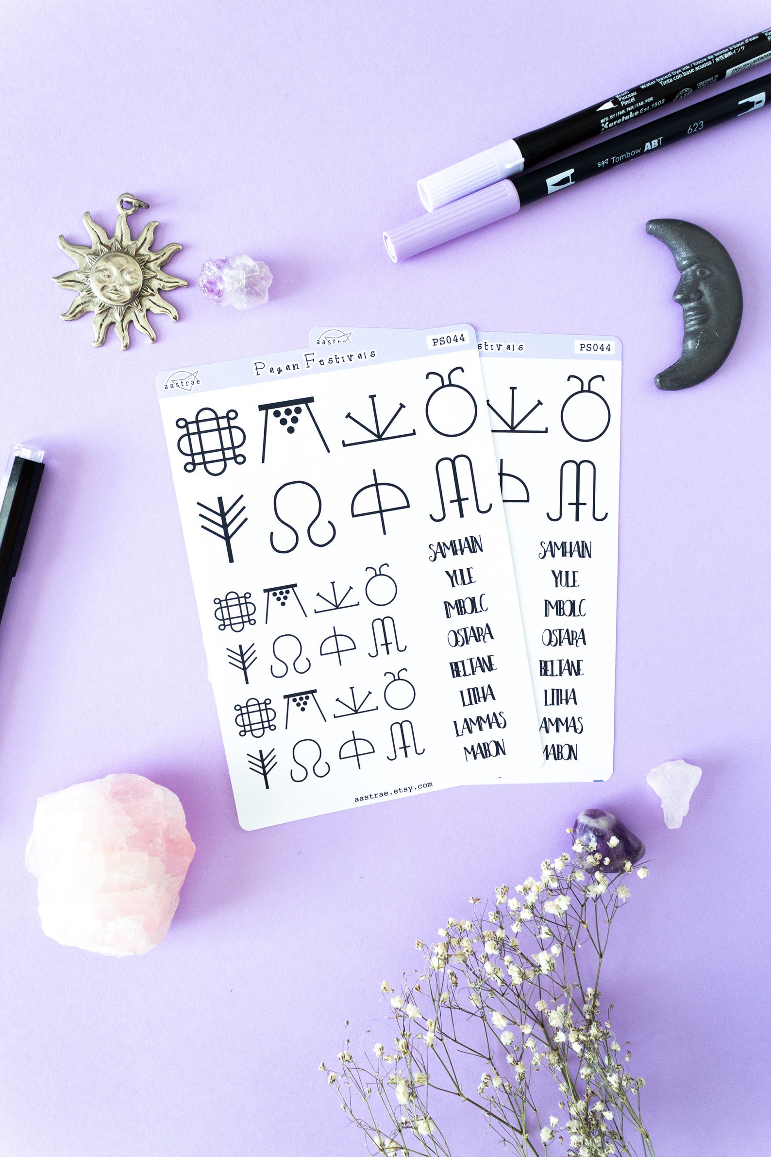 Wicca Planner Stickers, Pagan Holiday Stickers, Pagan Stickers for ...