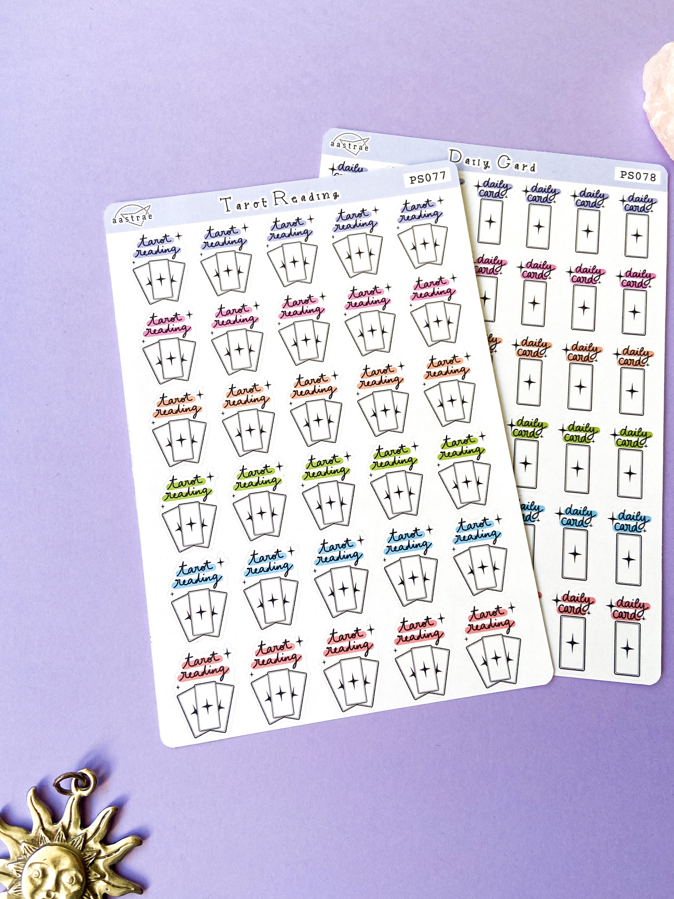 Tarot Card Sticker Pack Tarot Planner Stickers Tarot | Etsy