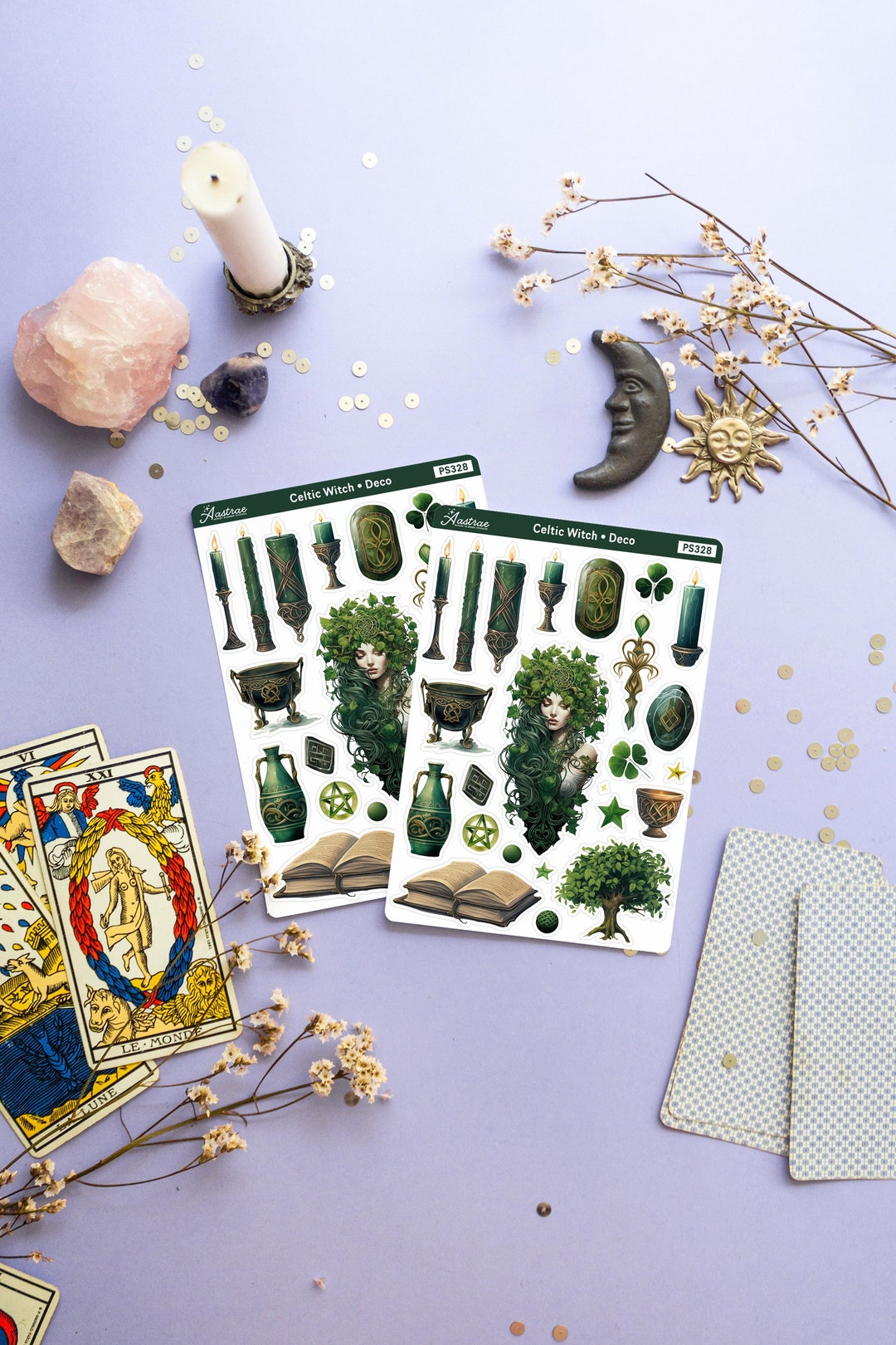 Celtic Witch Stickers for Planner, Witchy Decorative Stickers, Paganism ...