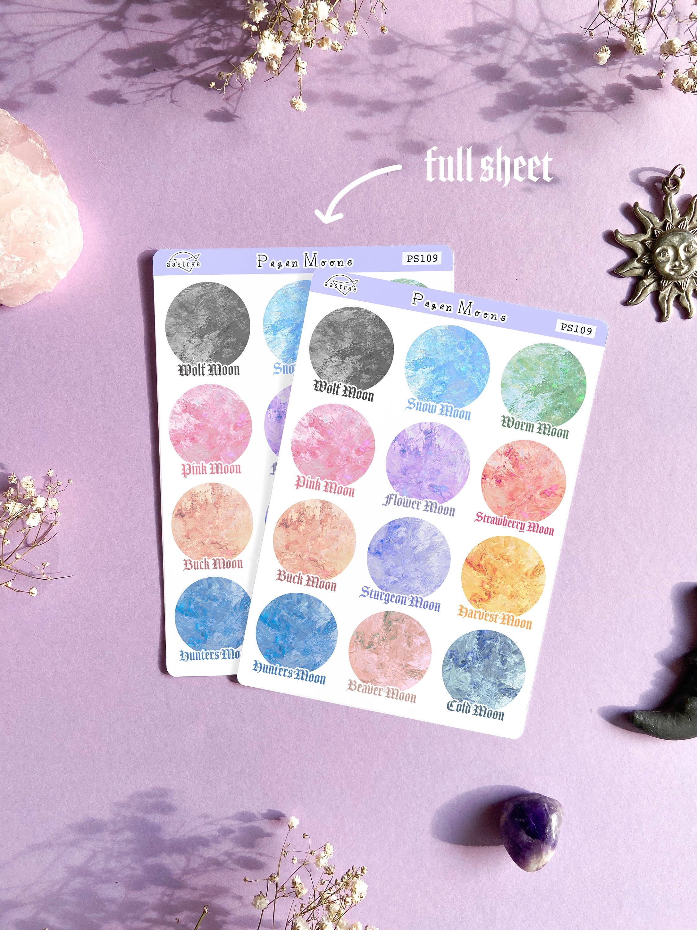 Pagan Moon Stickers for Planner Pagan Planner Stickers - Etsy