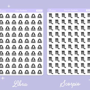 Zodiac Planner Stickers, Astrology Stickers for Planner, Star Sign ...
