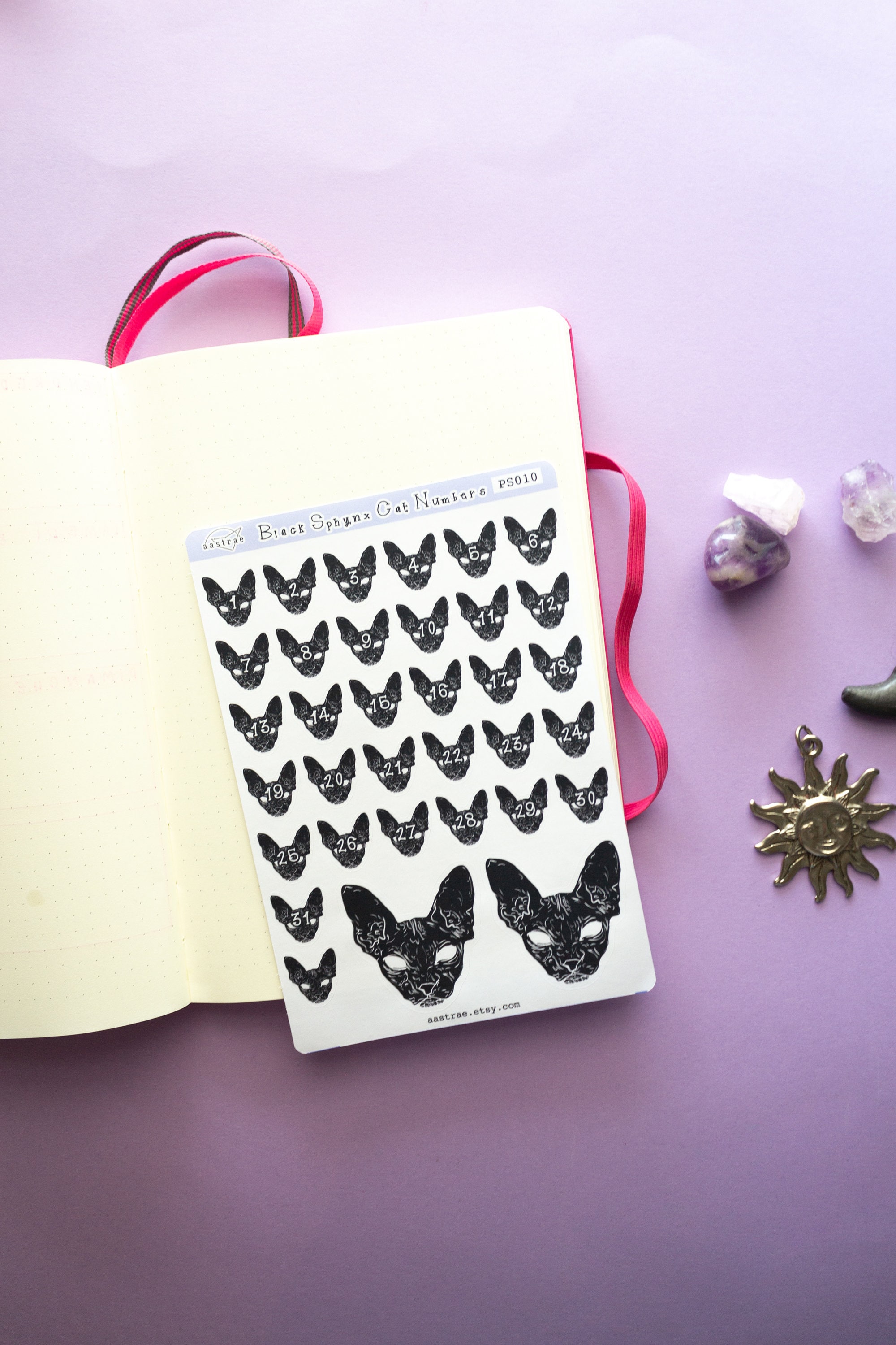 Datum Zahlen Sticker Katze Planer Sticker, Date Cover Planner Sticker ...