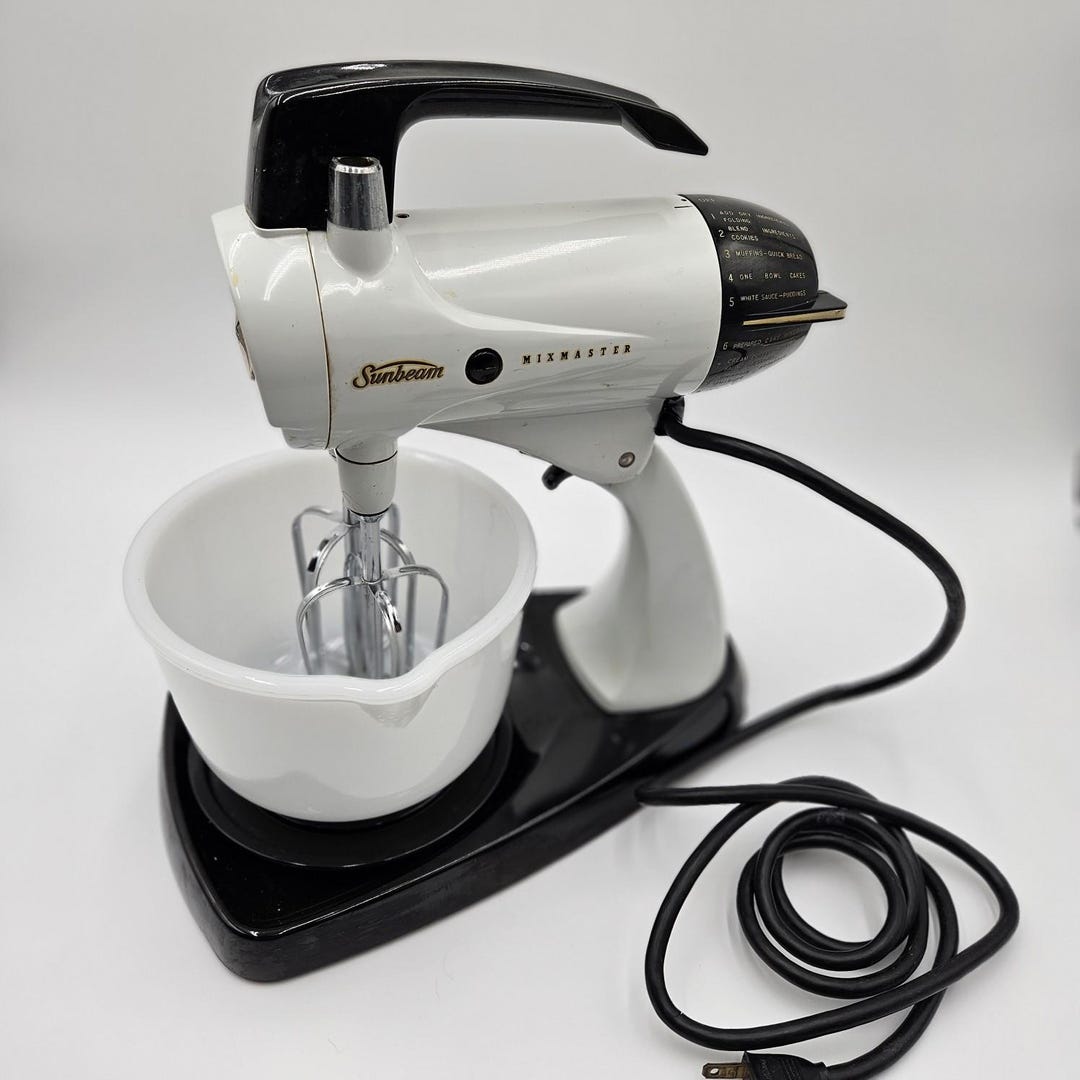 1950s Vintage White Sunbeam Mixmaster Model 12 Stand Mixer WORKING - Etsy