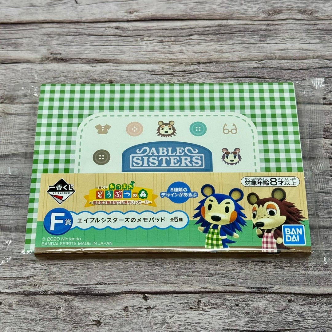 Animal Crossing Memo Writing Notepad Bandai Japan Import - Etsy
