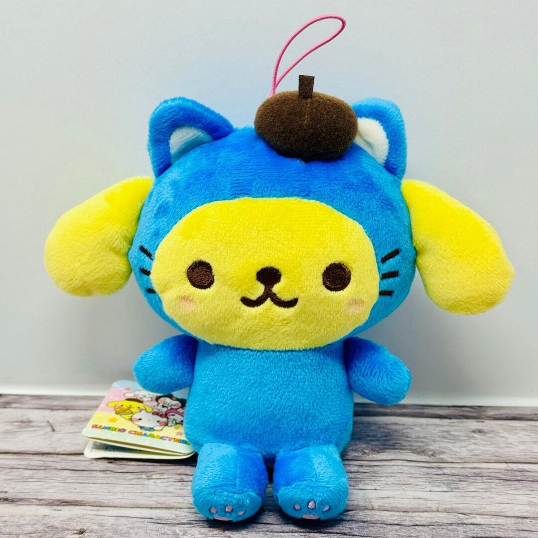 Sanrio Pompompurin Chibi Blue Cat Costume Plush Official Small Japan US ...