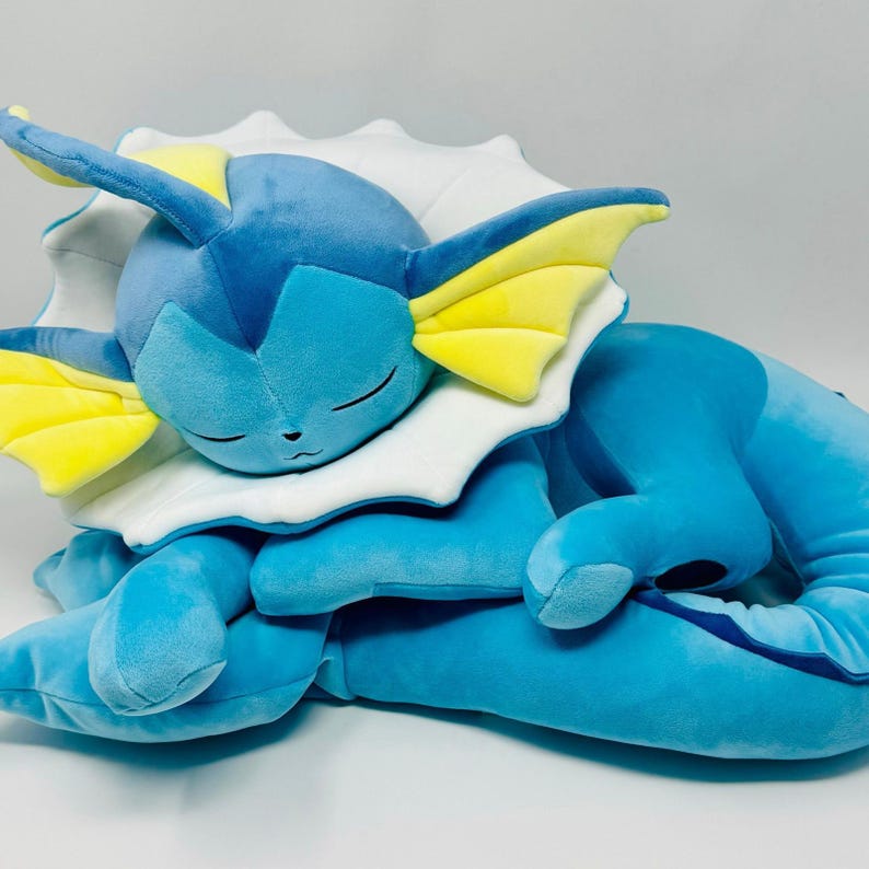 Pokemon Vaporeon Sleeping Plush - 18" Premium Plush Sleeping Pose New ...