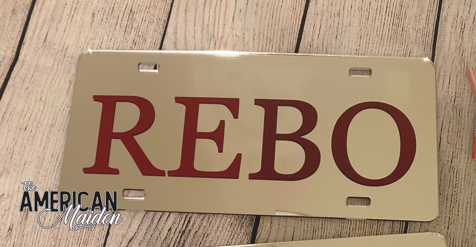 Personalized Mirror License Plate With Name, Nickname, or Company Logo ...