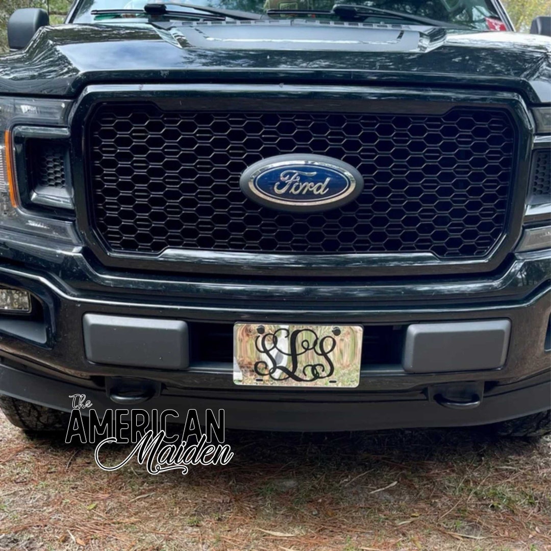 Monogram License Plate - Chrome, Monogram Car Tag, Chrome Monogram ...