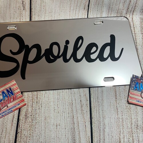 Monogram Mirror License Plate - Etsy