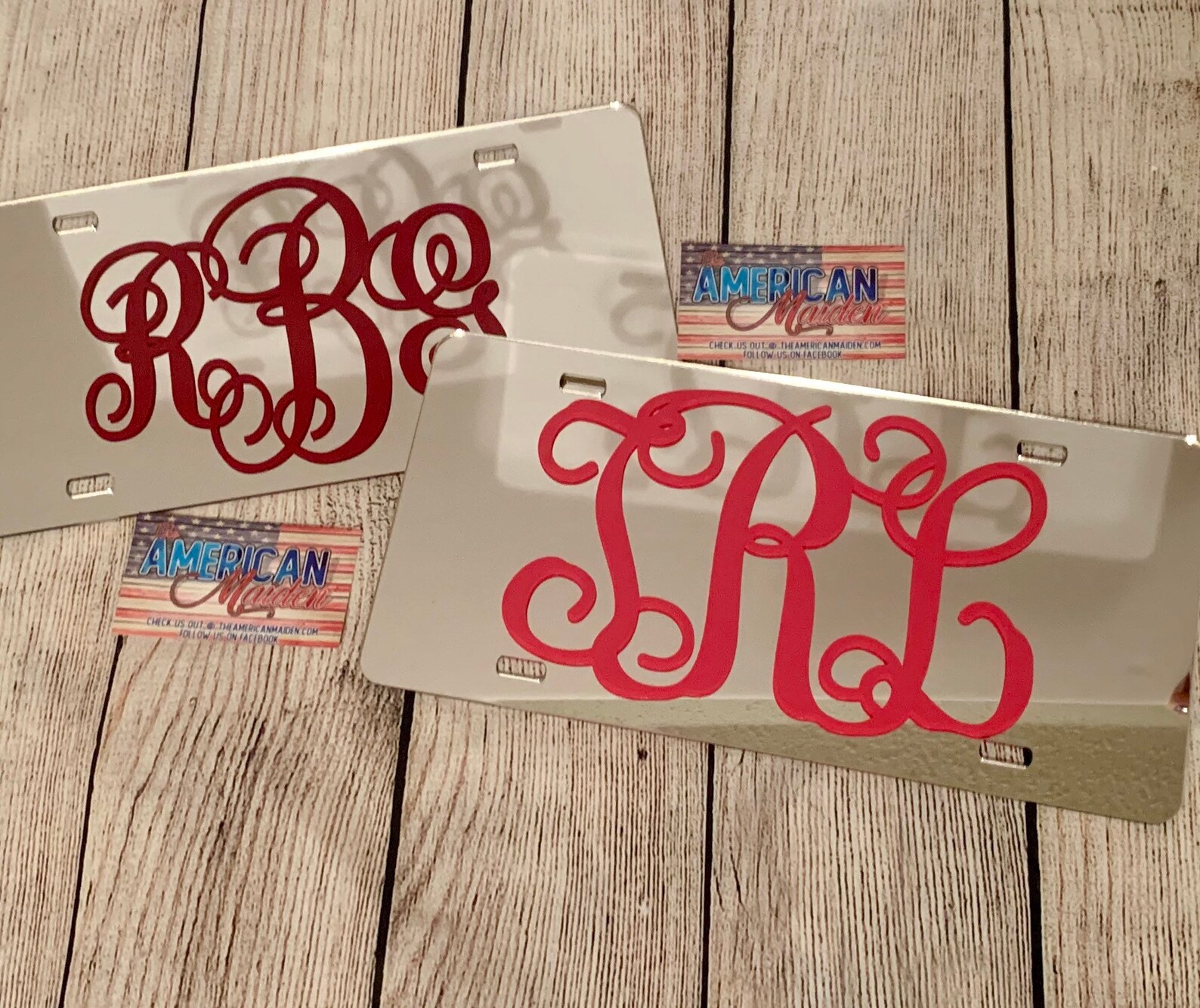 Monogram License Plate Chrome Monogram Car Tag Chrome - Etsy