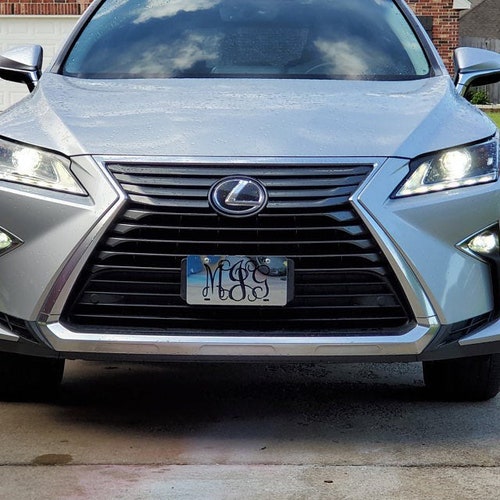 Monogram License Plate Chrome Monogram Car Tag Chrome | Etsy