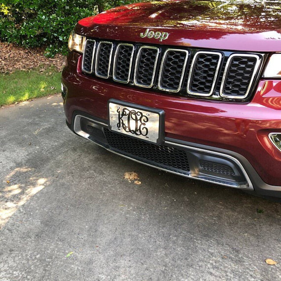 Chrome Monogram License Plate - Personalized Car Tag - Etsy