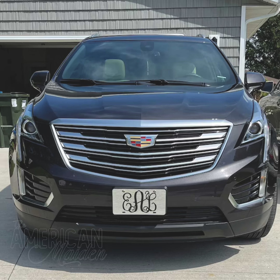 Monogram License Plate Chrome, Monogram Car Tag, Chrome Monogram ...