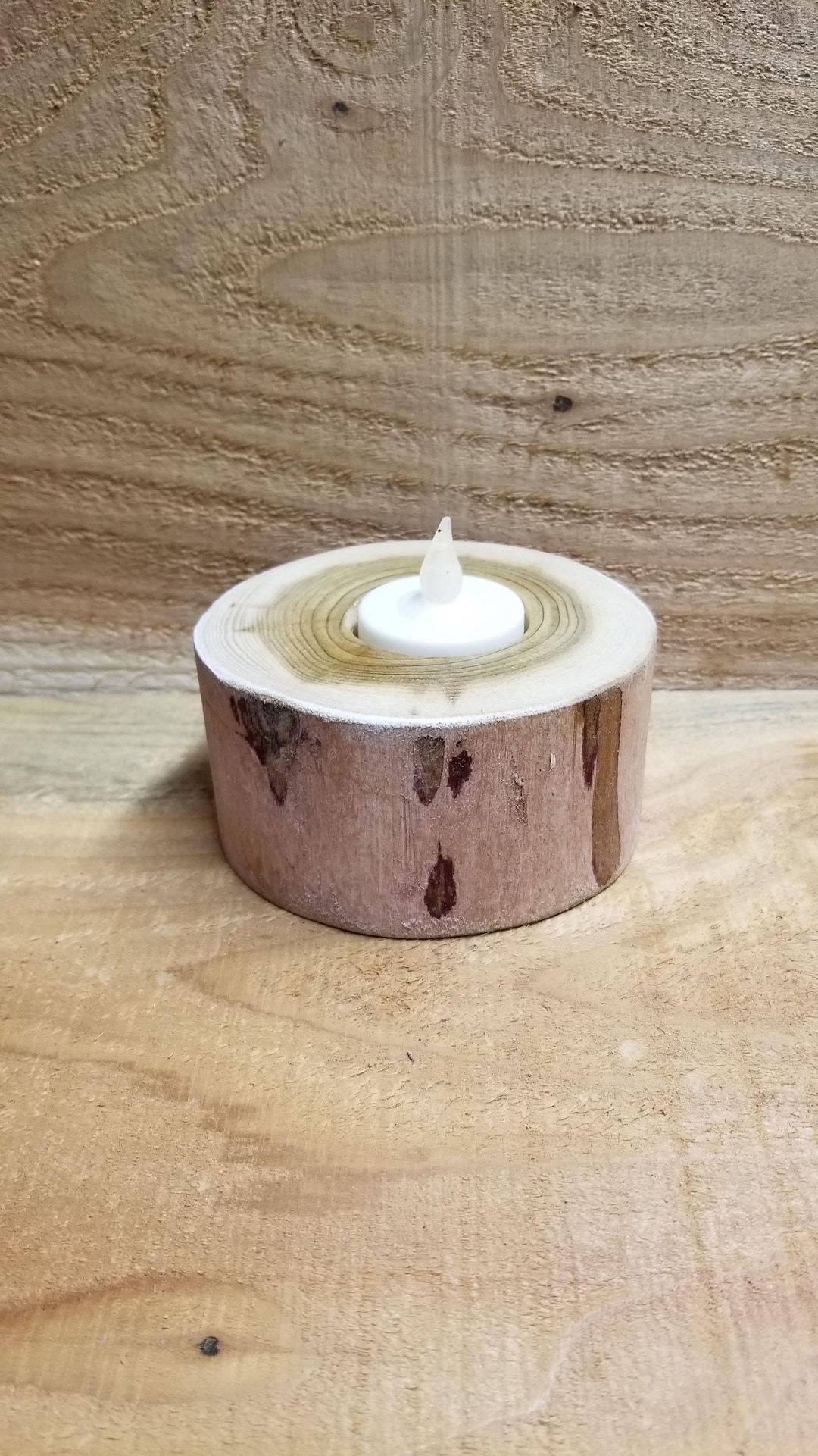 Wood Log Candle Holder - Etsy