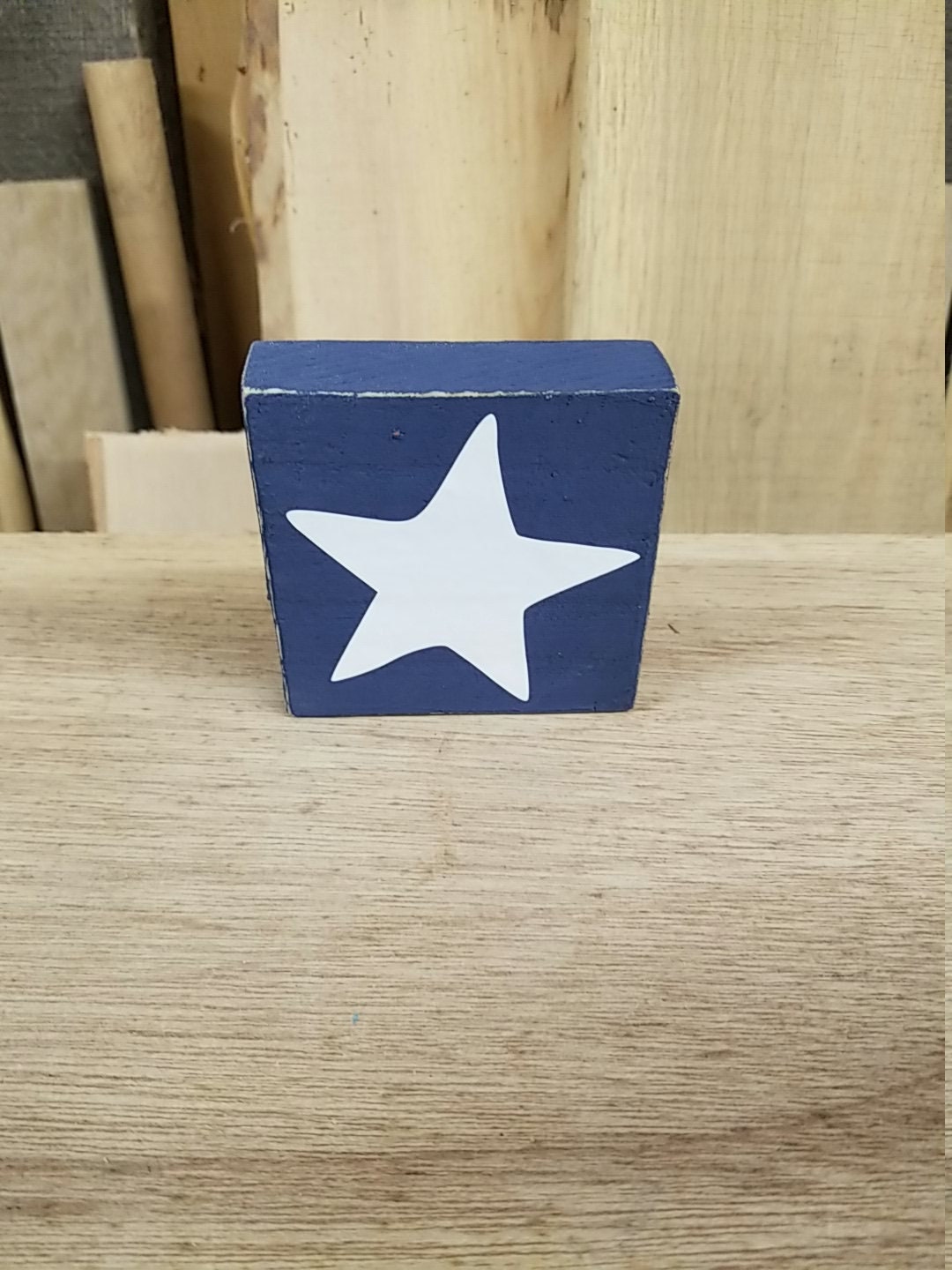 Primitive Wood Block Sign Star - Etsy