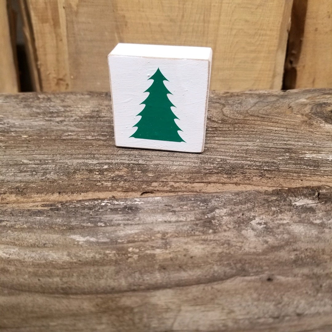 Farmhouse Wood Block Tree - Etsy