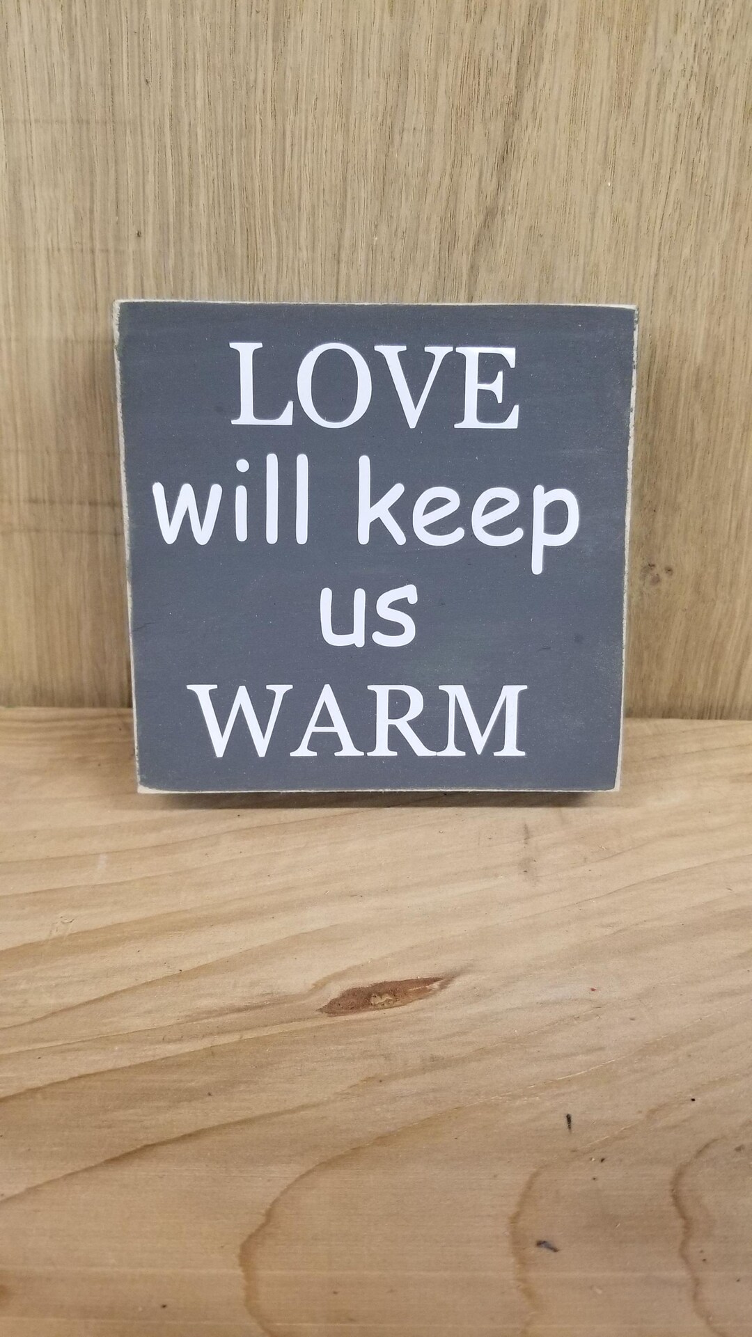Love Will Keep Us Warm Wooden Sign - Etsy
