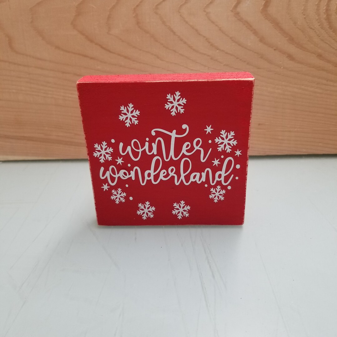 Winter Wonderland Wood Sign Snowflakes Winter Wooden Sign Winter ...