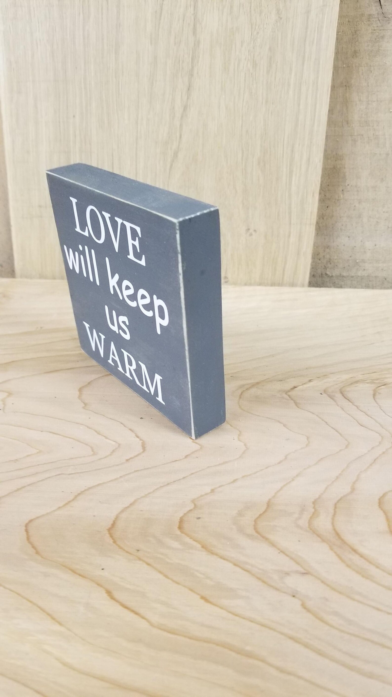 Love Will Keep Us Warm Wooden Sign - Etsy