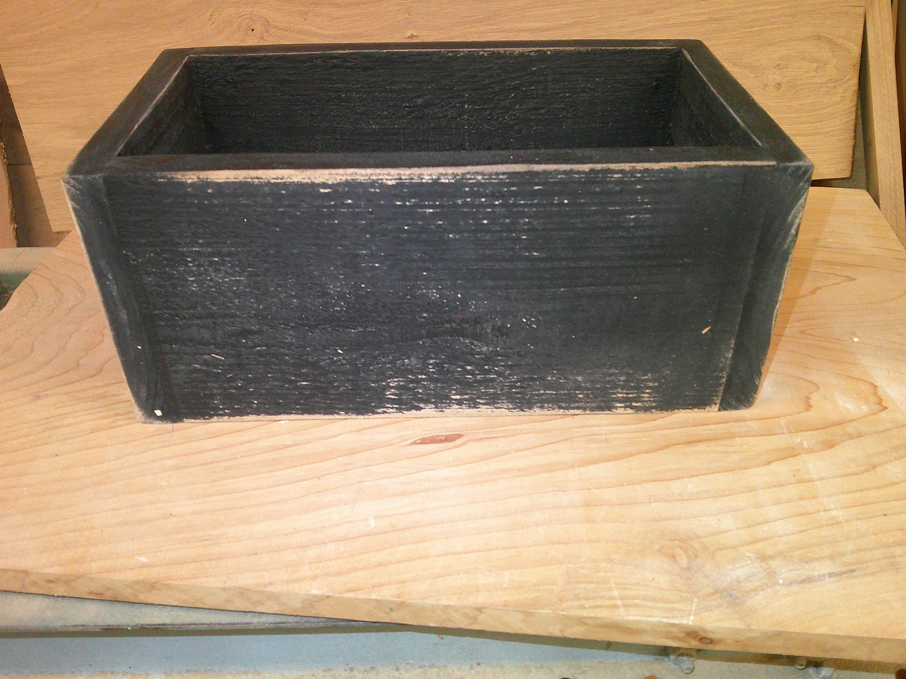 Wood Box Rustic Box Wooden Box Black Wood Box Display Box Farmhouse ...