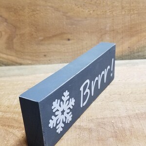 Brrr! Gray Winter Wood Sign Winter Decoration - Etsy