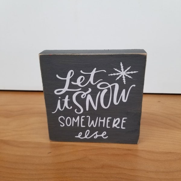 Snow Wood Sign - Etsy