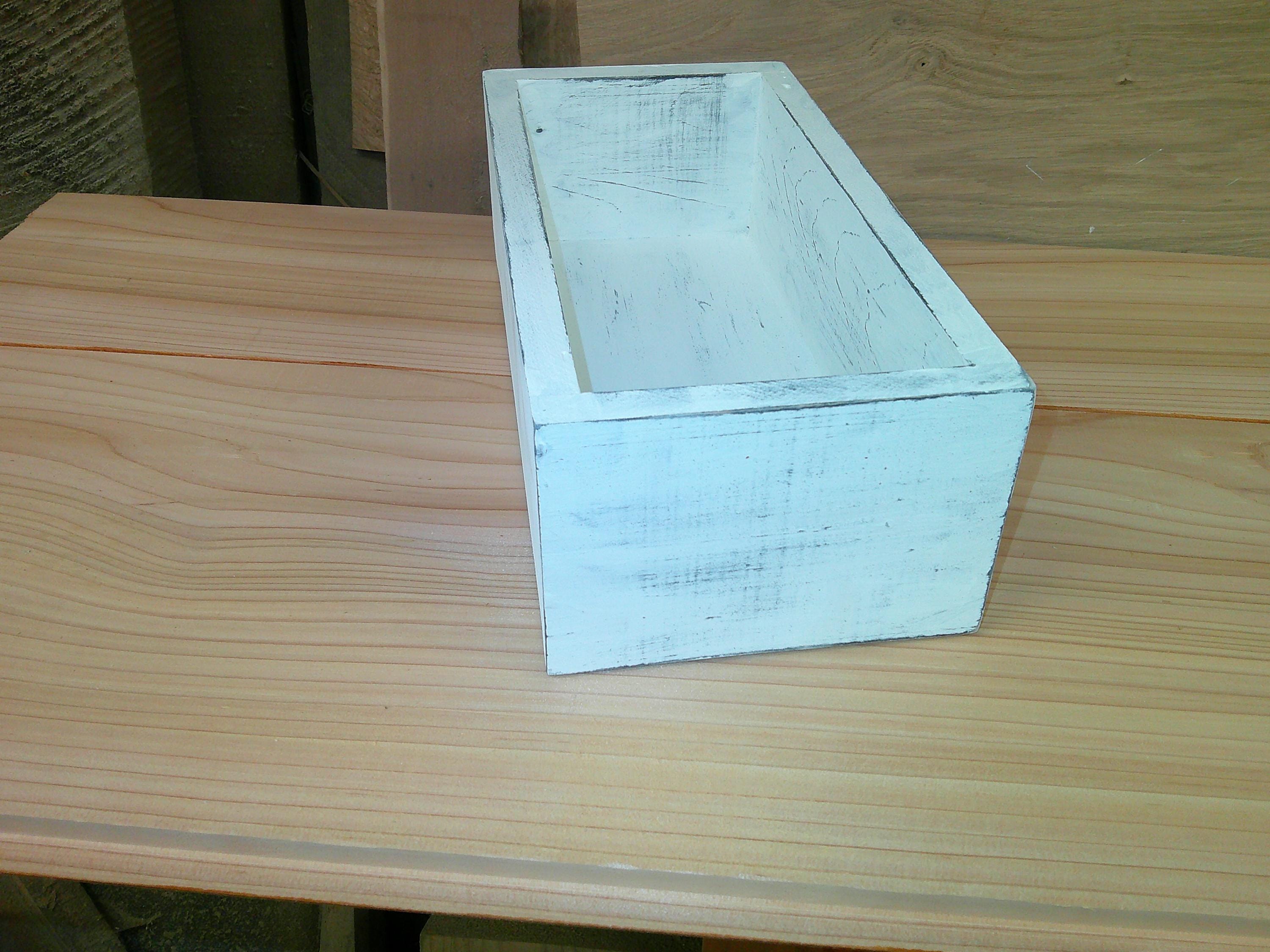 Wood Box Reclaimed Wood Box White Box Display Box Farmhouse Wooden Box ...